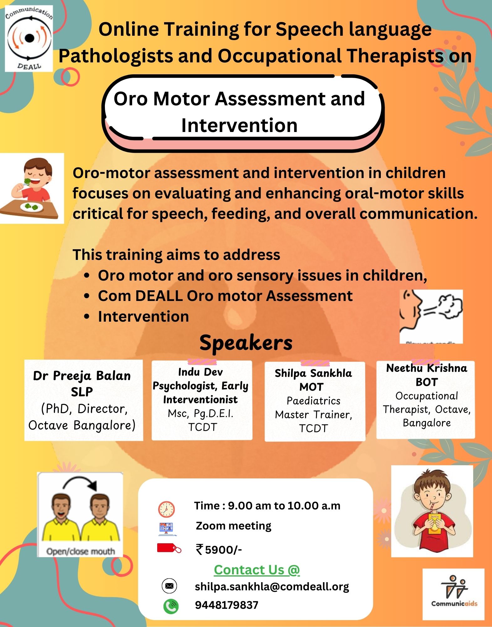 Online Training for professionals on Oro Motor Assessment and ...